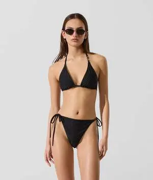 Karl Lagerfeld Rhinestone Triangle Bikini Top