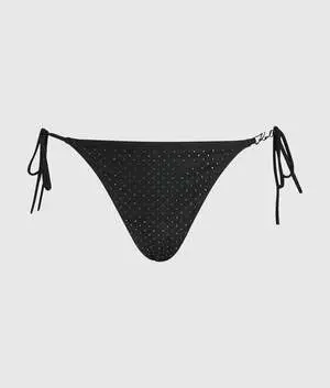 Karl Lagerfeld Rhinestone Embellished Bikini Bottoms