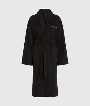 Karl Lagerfeld Terry Bathrobe - Black