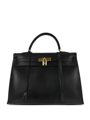 Hermès 1998 35 Kelly Sellier Tote Bag - Black