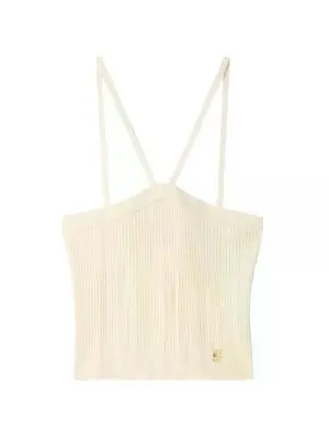 Sandro Ribbed Knit Cropped Top