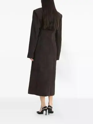 ROTATE BY BIRGER CHRISTENSEN Double-breasted Suede Coat