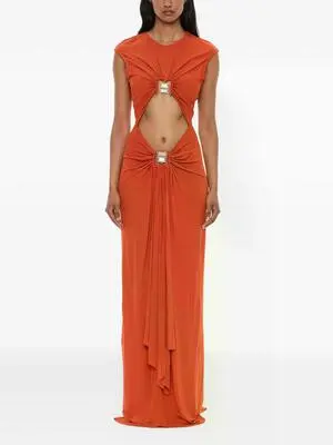 Christopher Esber Bezel Quartz Cut-out Long Dress