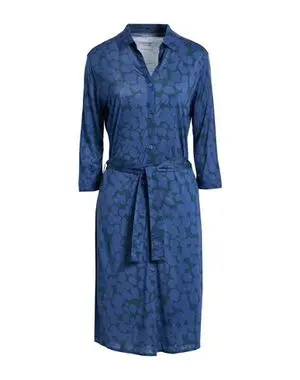 Majestic Filatures Virgin Wool And Lyocell Mini Dress - Blue