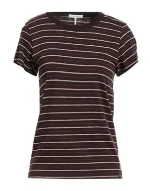 Rag & Bone Striped Pima Cotton T-shirt - Brown