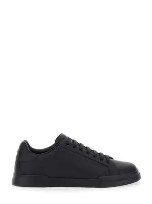 Dolce & Gabbana Leather "portofino Light" Sneakers - Black