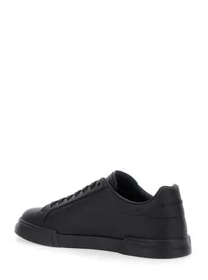 Dolce & Gabbana Leather "portofino Light" Sneakers - Black