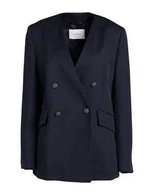 BALLANTYNE Midnight Polyester And Virgin Wool Double-breasted Blazer