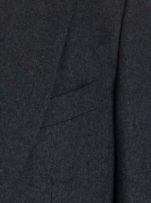 Dolce & Gabbana Grey Wool Blend Single-breasted Notched Lapel Jacket