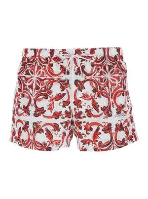 Dolce & Gabbana Majolica Print Tech Fabric Swim Shorts - Multicolor