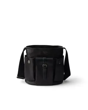 Prada Route Leather Mini Bucket Bag