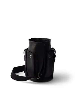 Prada Route Leather Mini Bucket Bag