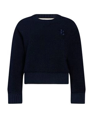 BALLANTYNE Bouclé Crewneck Sweater - Navy