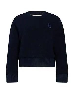 BALLANTYNE Bouclé Crewneck Sweater - Navy