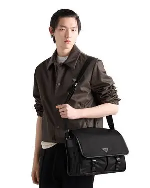 Prada Re-nylon And Saffiano Leather Shoulder Bag