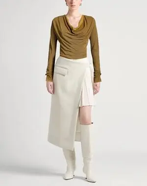 Masnada Long Sleeve Draped Neck T-shirt