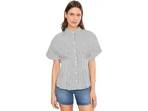 Vince Camuto Pleated Waist Dolman Sleeve Blouse Clothing New Ivory - White