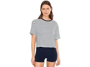 Splits59 Oversized Striped Jersey Tee - Gray