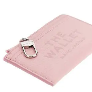 Marc Jacobs Grained Leather Zip Wallet - Pink