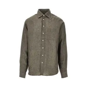 Sease Linen Classic Bd Shirt An - Brown