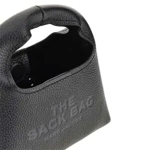 Marc Jacobs Grained Leather Micro 'the Sack' Bag - Black
