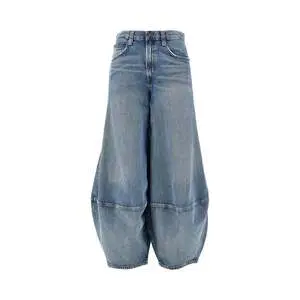 AGOLDE Lantern Wide Leg Jeans In Medium Indigo - Blue