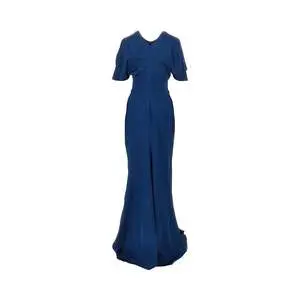 Victoria Beckham Isabella Crepe Back Satin Long Dress