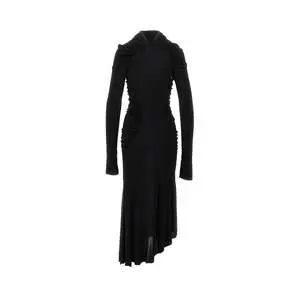 Victoria Beckham Crepe Jersey Gathered Midi Dress