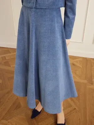 Altuzarra Varda Paneled Denim Midi Skirt