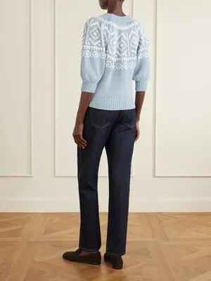 Altuzarra Howard Jacquard Motif Cotton-blend Knitted Sweater