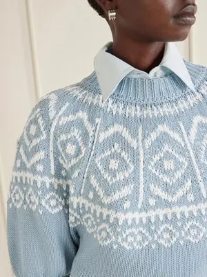 Altuzarra Howard Jacquard Motif Cotton-blend Knitted Sweater