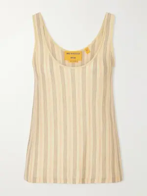 Guest In Residence Striped Cashmere Tank