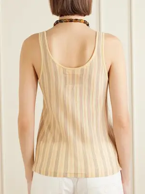 Guest In Residence Striped Cashmere Tank
