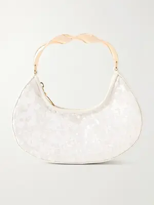 Simkhai Nixi Twist Embroidered Mini Bag - Neutrals