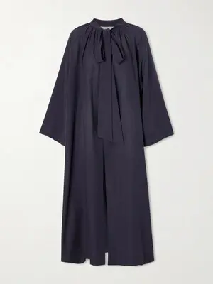 LES VACANCES D’IRINA Liquid Summer Cotton-voile Kaftan - Blue