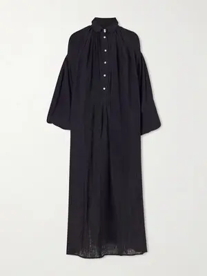 LES VACANCES D’IRINA Carmen Linen Maxi Dress