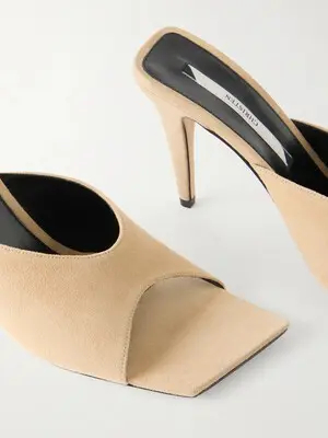 CHRISTEN Edge 95 Suede Stiletto Sandals