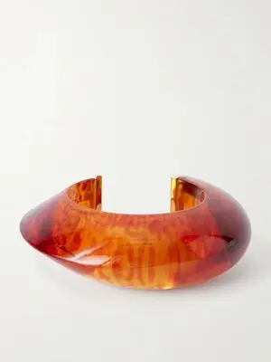 Alaïa Edge Gold-tone Bangle - Tortoiseshell