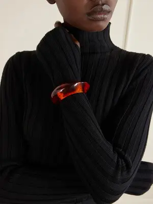 Alaïa Edge Gold-tone Bangle