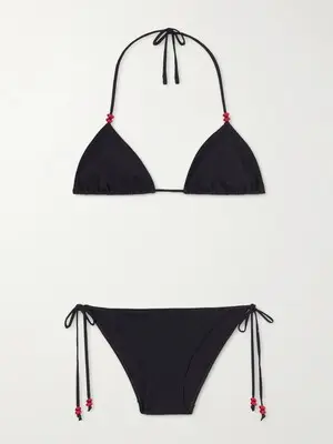 LIDO Embellished Triangle Bikini - Black