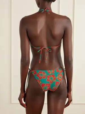 LIDO Venti Printed Triangle Halterneck Bikini - Green