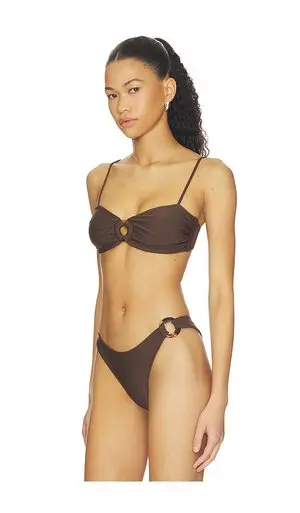 Faithfull The Brand Maya Bikini Top In Brown