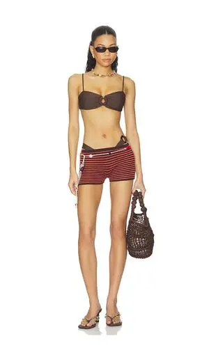 Faithfull The Brand Maya Bikini Top In Brown