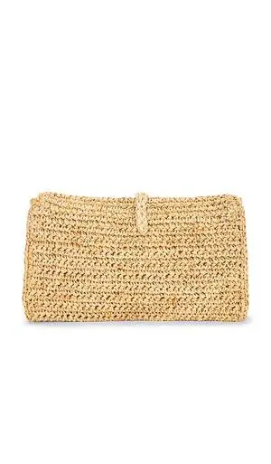 FLORABELLA Chastanet Crochet Raffia Clutch