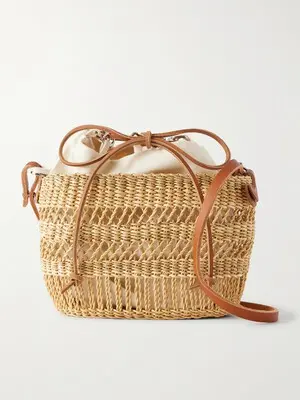 Muuñ Minette Raffia Shoulder Bag - Neutrals