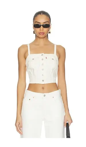 LEVI'S Denim Tube Top In White