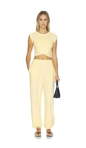 Free People X Hot Shot Crossover Set In Yellow - Sunlit