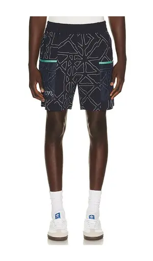 MALBON Mesh Basket Shorts - Midnight