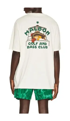 MALBON X Golf & Bass Club Vista Bass Club Tee In White