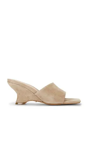 Raye Madalena Suede Wedge Sandals - Light Tan